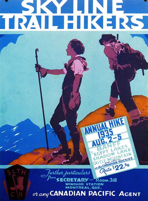 Skyline Hikers Poster 1935b Canadian Rockies Trail Guide