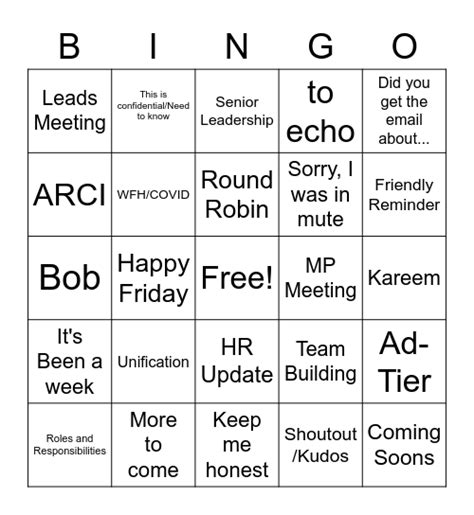 Programming Bingo Card