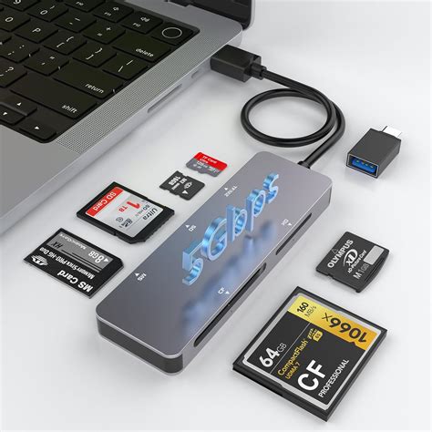 Usb C Usb30 Multi Card Reader 6 In 1 Sd Card Reader Usb For Sdcftf