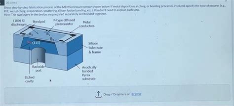 Solved 20 Points Show Step By Step Fabrication Process Of
