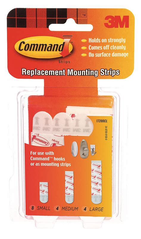 Command 0 Hooks Foam Assorted Refill Mounting Strips 5mvp6 17200