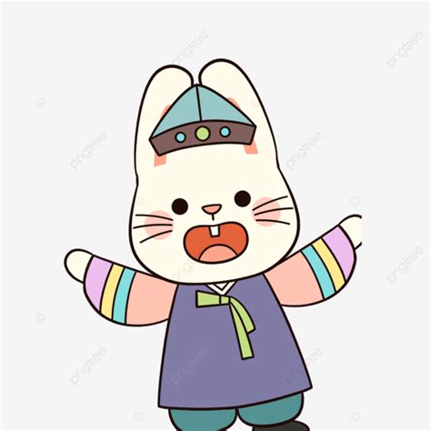 토끼의 설날 해피 래빗 토끼 토끼의 한국 새해 토끼의 해 Png 일러스트 및 Psd 이미지 무료 다운로드 Pngtree