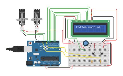 Circuit Design Coffee Machine Tinkercad