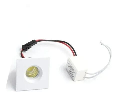 Kit Mini Spot W Luz Branco Frio Led Embutir Sanca Gesso Cor Branco Voltagem Bivolt
