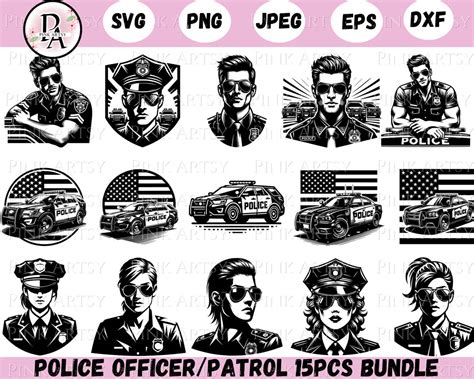 Police Svg Bundle Police Officer Clipart Police Woman Svg Police Man