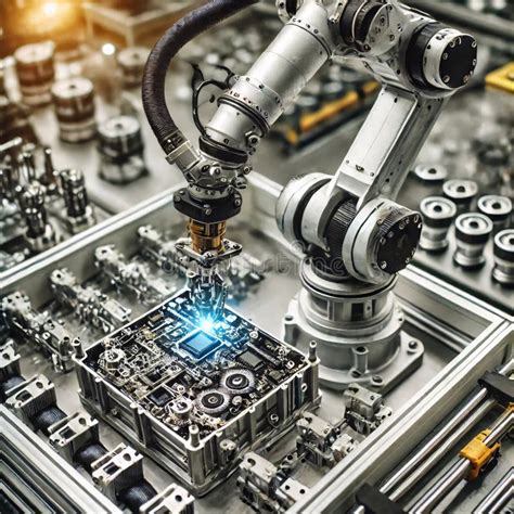 Robot Working On Computer Motherboard Generative For Ai Stock Illustration Illustration Of