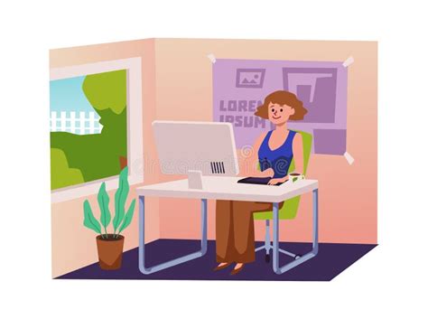 Female Computer Artist Stock Illustrations 918 Female Computer Artist