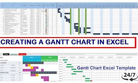 create dynamic gantt chart in microsoft excel within 24 hrs by