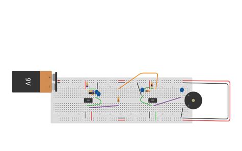 Circuit Design Siren With 555 Tinkercad