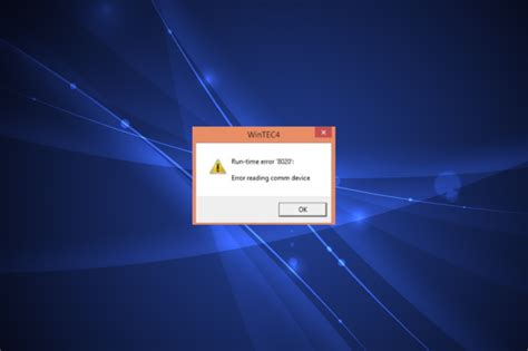 Runtime Error 8020 Error Reading Comm Device Fix
