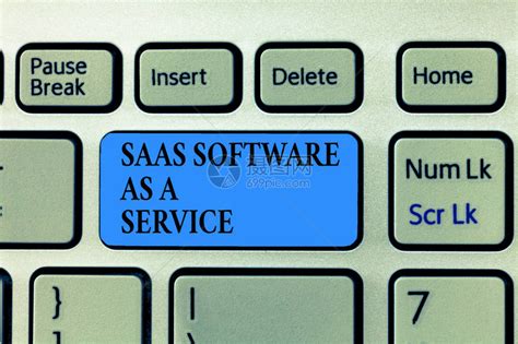 Saas软件作为aservice的文本符号概念图片显示使用基于云的app高清图片下载 正版图片505578547 摄图网
