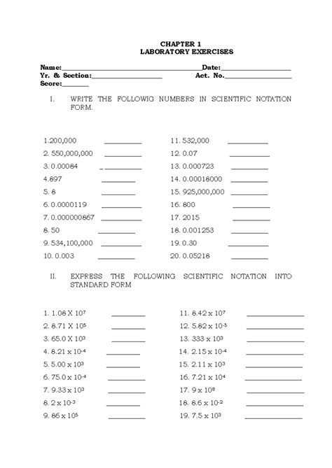 Laboratory Chapter 1exercises Chapter 1 Laboratory Exercises Name