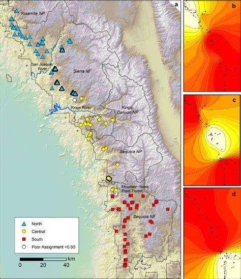 A Map Showing The Assignment Of Individuals To Each Of The Identified Download Scientific