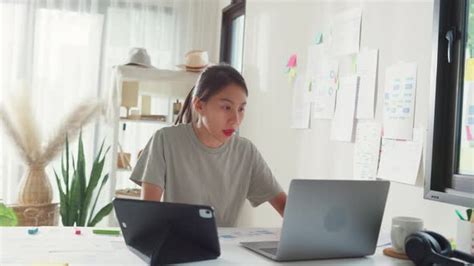 Asia Girl It Development Programmer Typing On Keyboard Coding
