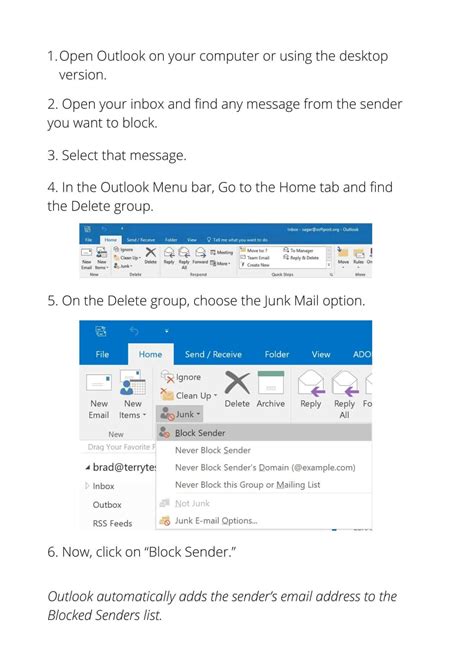 how to block unwanted emails using different email clients mailbird