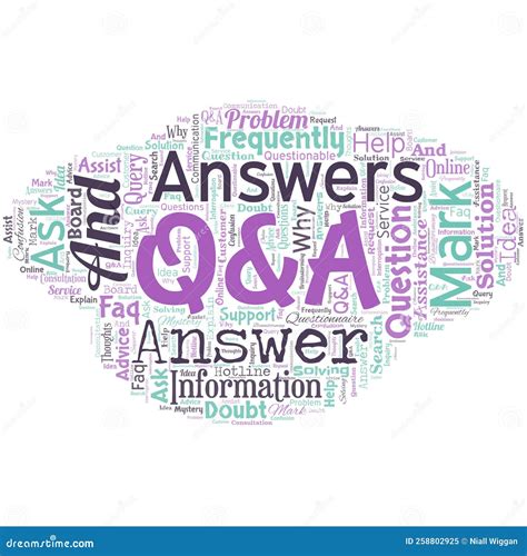 Big Word Cloud In De Vorm Van De Ufo Met De Woorden Q En A Vragen En Antwoorden Gedefinieerd