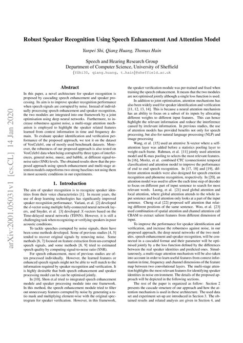 Robust Speaker Recognition Using Speech Enhancement And Attention Model
