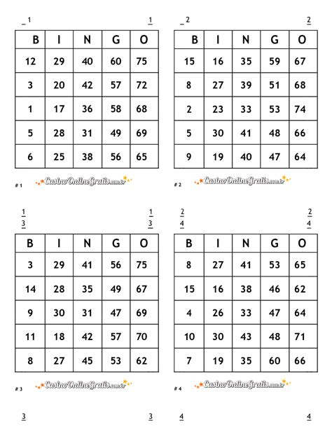 Tabela Bingo Imprimir