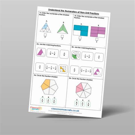 Year 3 Understand The Numerators Of Non Unit Fractions Varied Fluency Resource Classroom Secrets