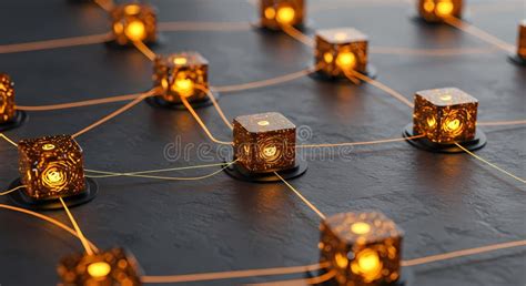 Blockchain Network Visualization Stock Illustration Illustration Of Glow Graphic 378546551