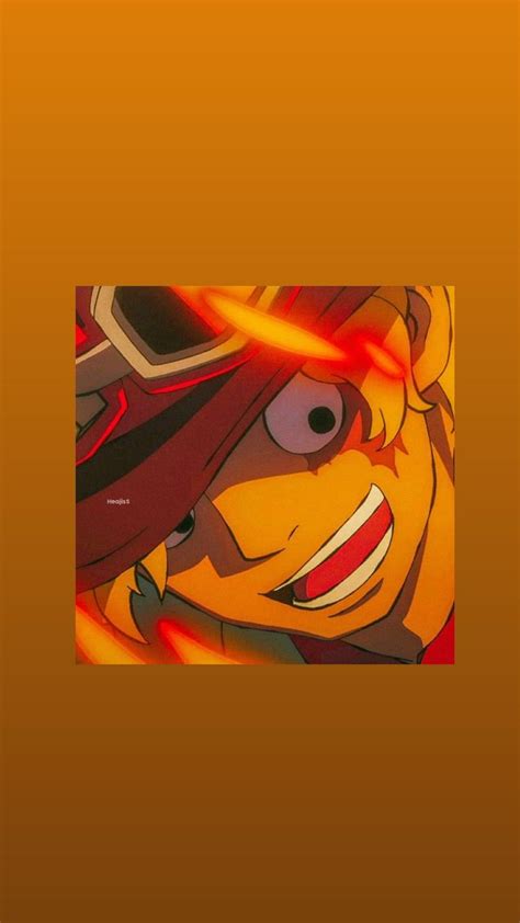 An Anime Character With Red Hair And Goggles On His Head In Front Of