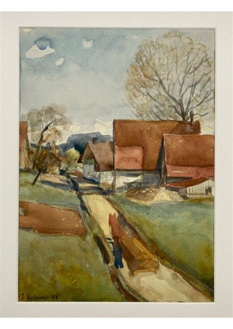 AQUARELL GERALD SCHMID OETWIL AM SEE Kaufen Auf Ricardo
