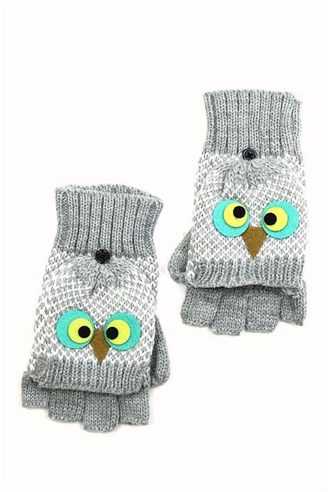 Owl Fingerless Gloves Crochet Crochet Hats Fingerless