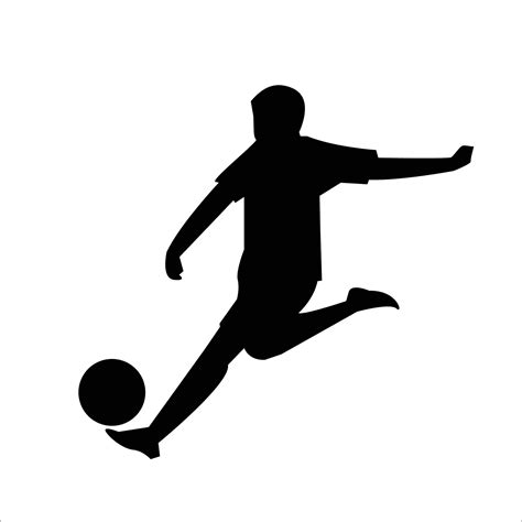 Boy Plays Football Silhouette Vector Illustration 12032090 Vector Art