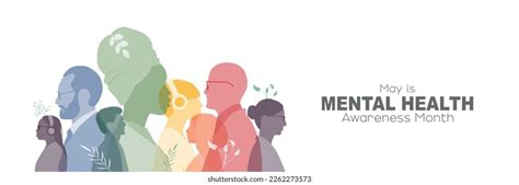 May Mental Health Awareness Month Banner Stock Vector Royalty Free