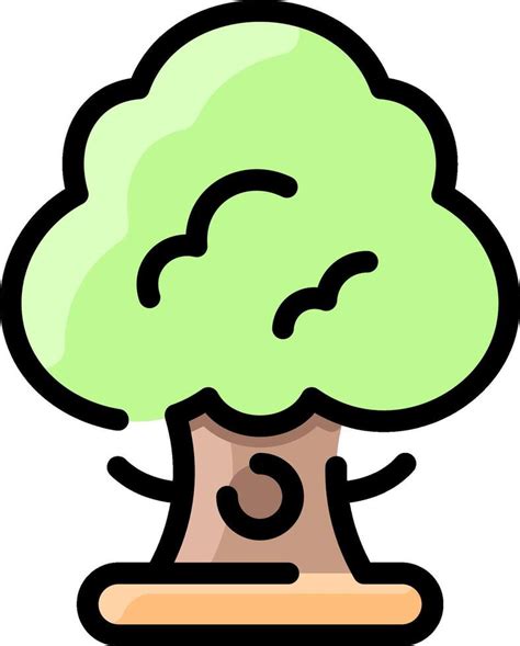 A Cartoon Tree With A Smiley Face 50854068 Vector Art At Vecteezy