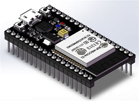 Esp32芯片step模型图纸下载 懒石网