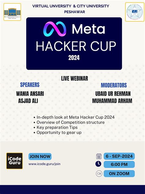 Wania Sheikh Ansari On Linkedin Announcement Join Our Live Webinar On Meta Hacker Cup 2024 Key…