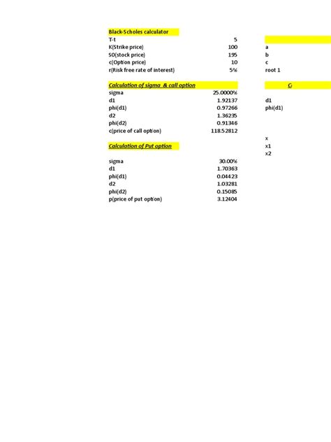 Black Scholes Pdf Option Finance Black Scholes Model