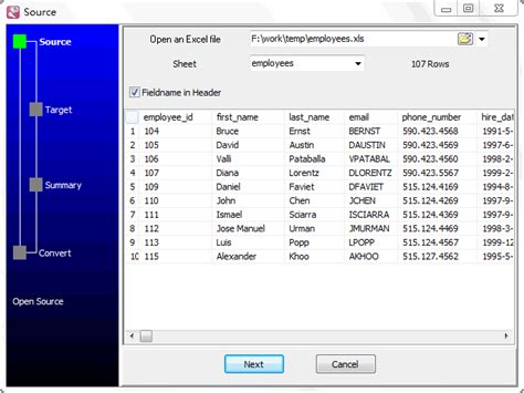 Import Excel File Data To Dbf