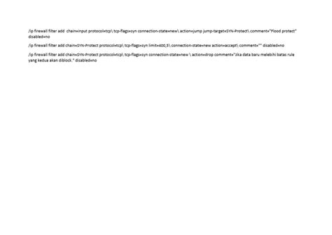 Script Firewall Protect Syn Flooding Attack On Mikrotik Pdf