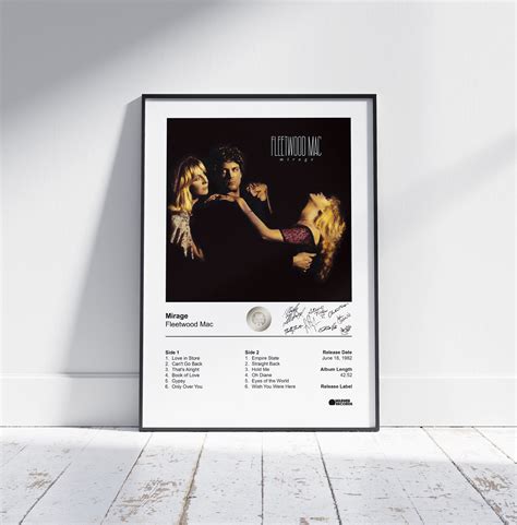 Fleetwood Mac Poster Mirage Album Cover Premium Matte Vertica Poster