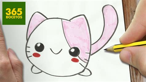 Como Dibujar Gato Kawaii Paso A Paso Dibujos Kawaii F