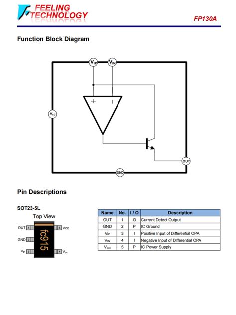 Fp130a 封裝sot23 5l 軌道電流測量ic 電源管理ic 深圳市百盛新紀元半導體有限公司