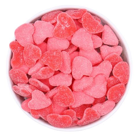 Gummy Candy Sanded Hearts Fresh By The Pound