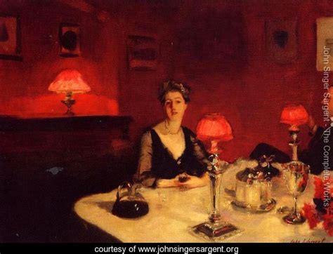 A Dinner Table At Night By John Singer Sargent Singer Sargent John