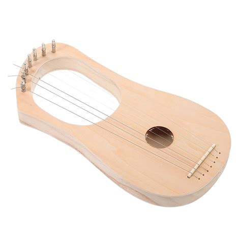 Ounona Lyre Harp Diy Kit Build Your Own Wooden Instrument With 7 Strings Tuning Tools And