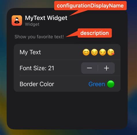 how to create configurable widgets with static options swift senpai