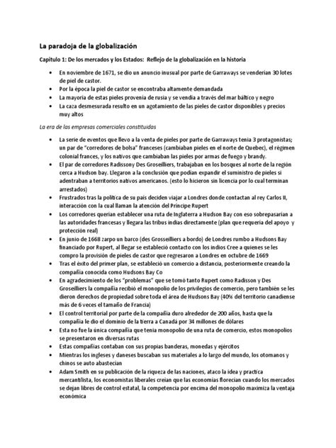 Sesion 1 Lectura 1 Resumen The Globalization Paradox D Rodrik Chap
