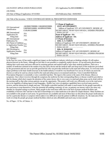 Tarun Gandrathi On Linkedin Patent Innovation Patents Students