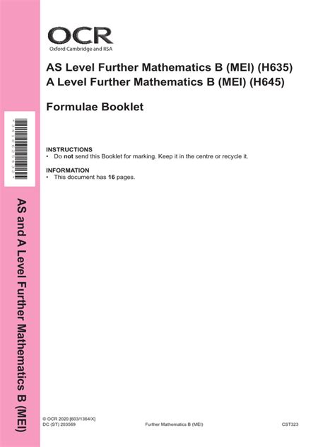 Formula Book Pdf Variance Trigonometric Functions
