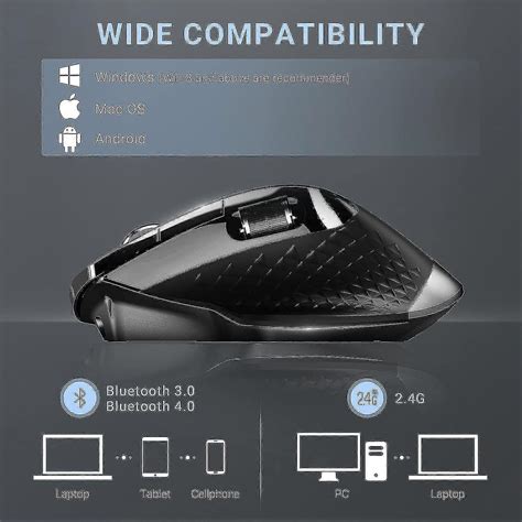 Rapoo Wireless Mouse Multi Device Bluetooth Mouse For Laptop Cordless Mouse Up To 3200 Dpi