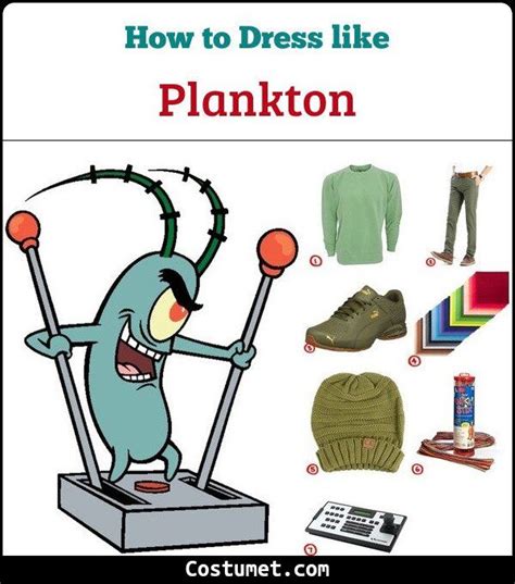 Plankton Spongebob Squarepants Costume For Cosplay And Halloween