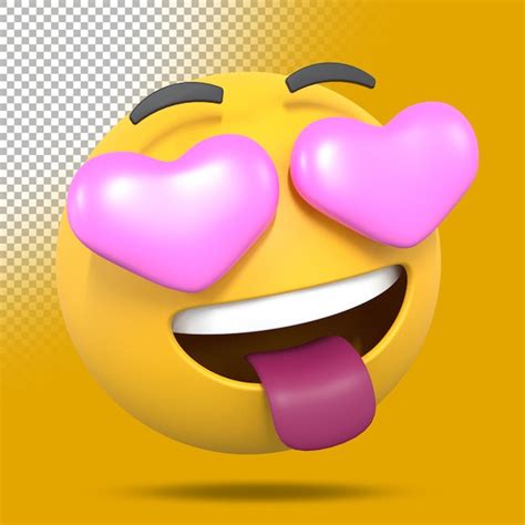 Premium Psd 3d Love Feeling Emoji Three Dimensional Render Illustration