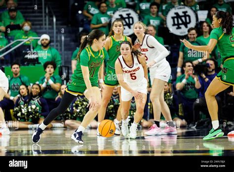 South Bend Indiana Usa 29th Feb 2024 Notre Dame Guard Sonia Citron