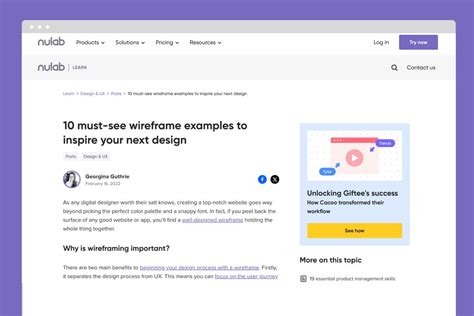 Website Wireframe Examples